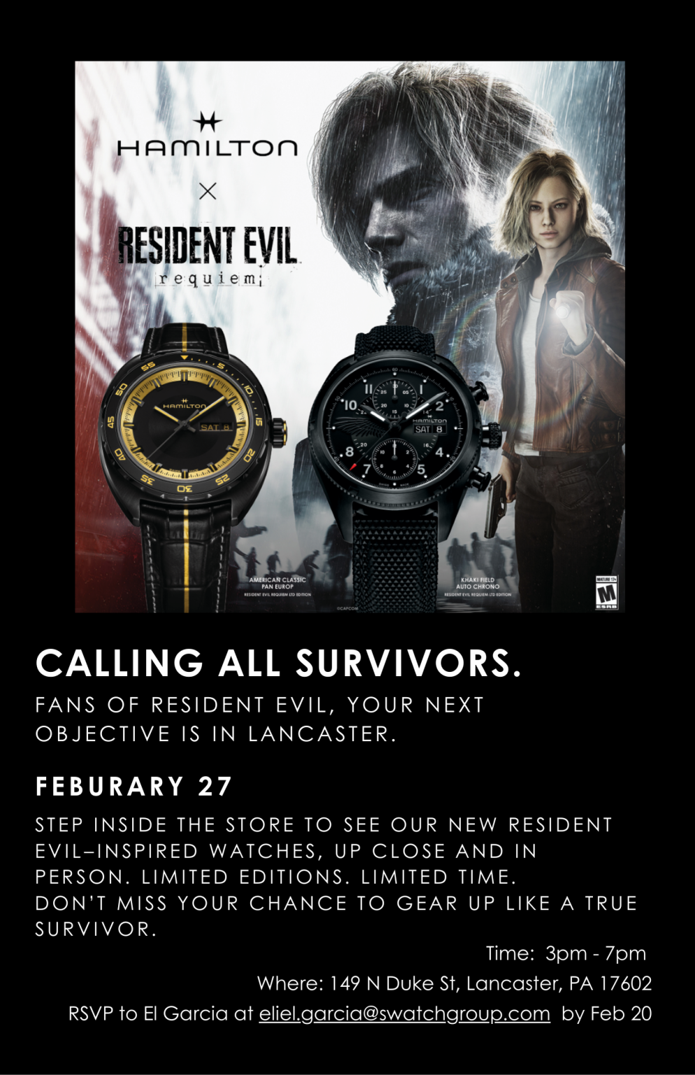 New Resident Evil–inspired Watches at Hamilton Watch - Fig Lancaster